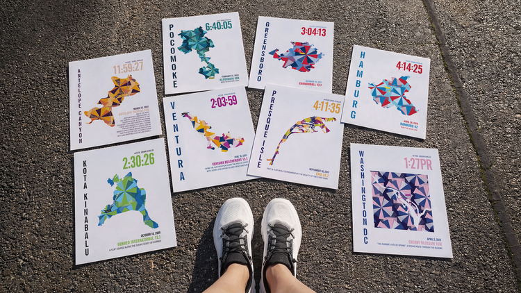 Run Ink - Personalized Course Maps for ANY Race - Custom Running Gifts