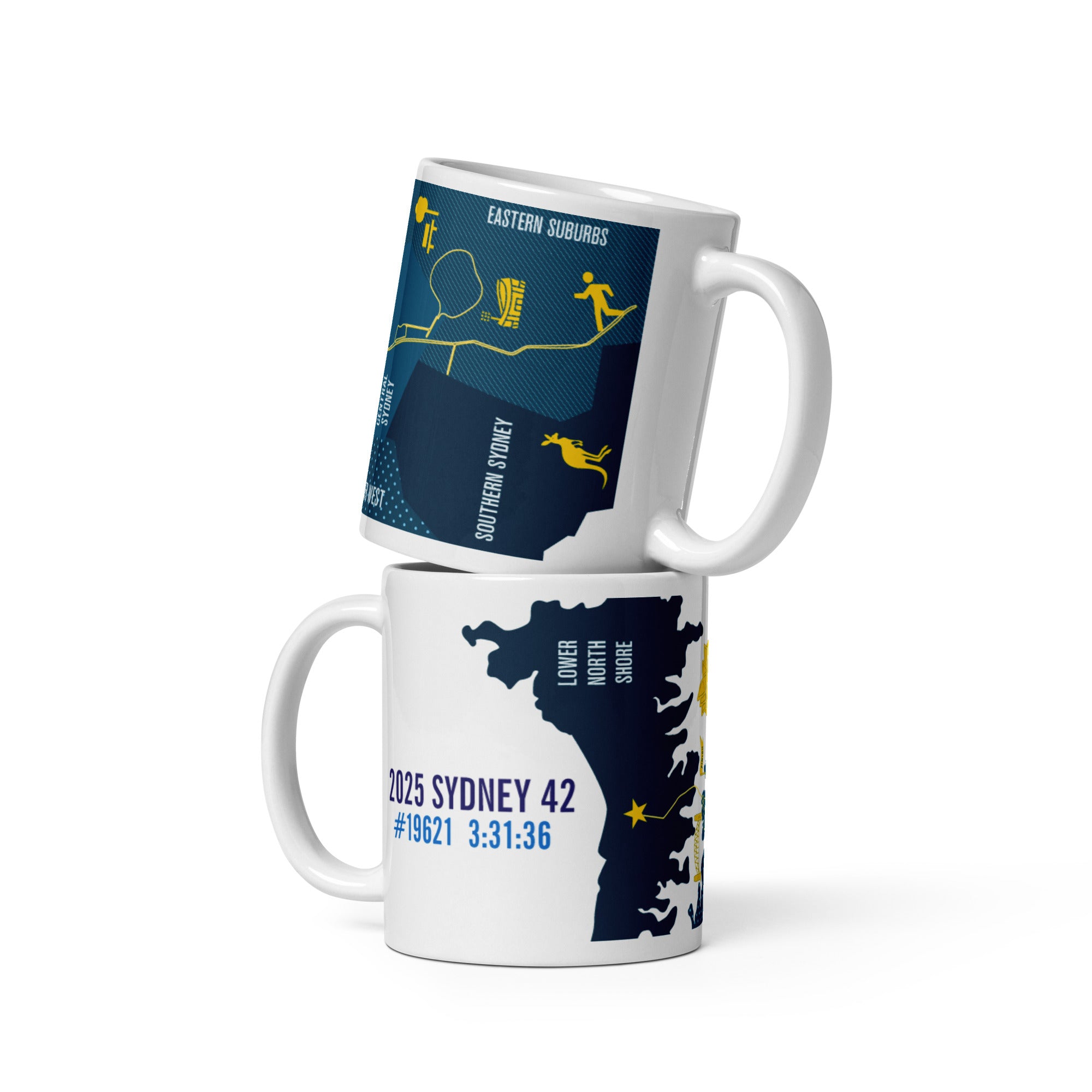 Personalized Sydney 26.2 Marathon Course Mug – Run Ink